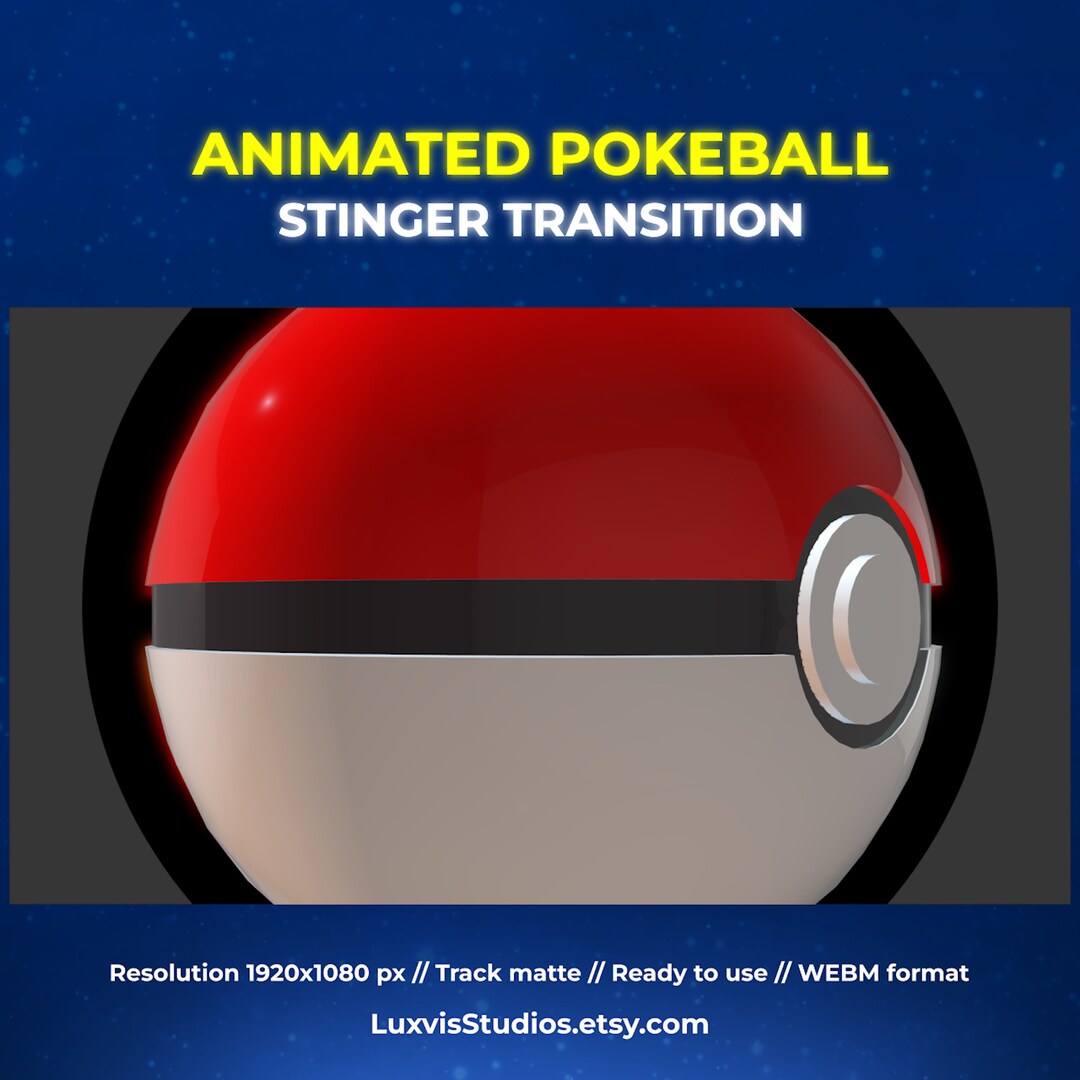 Pokeball Swipe Animated Stream Transition for Twitch/kick/obs/youtube ...