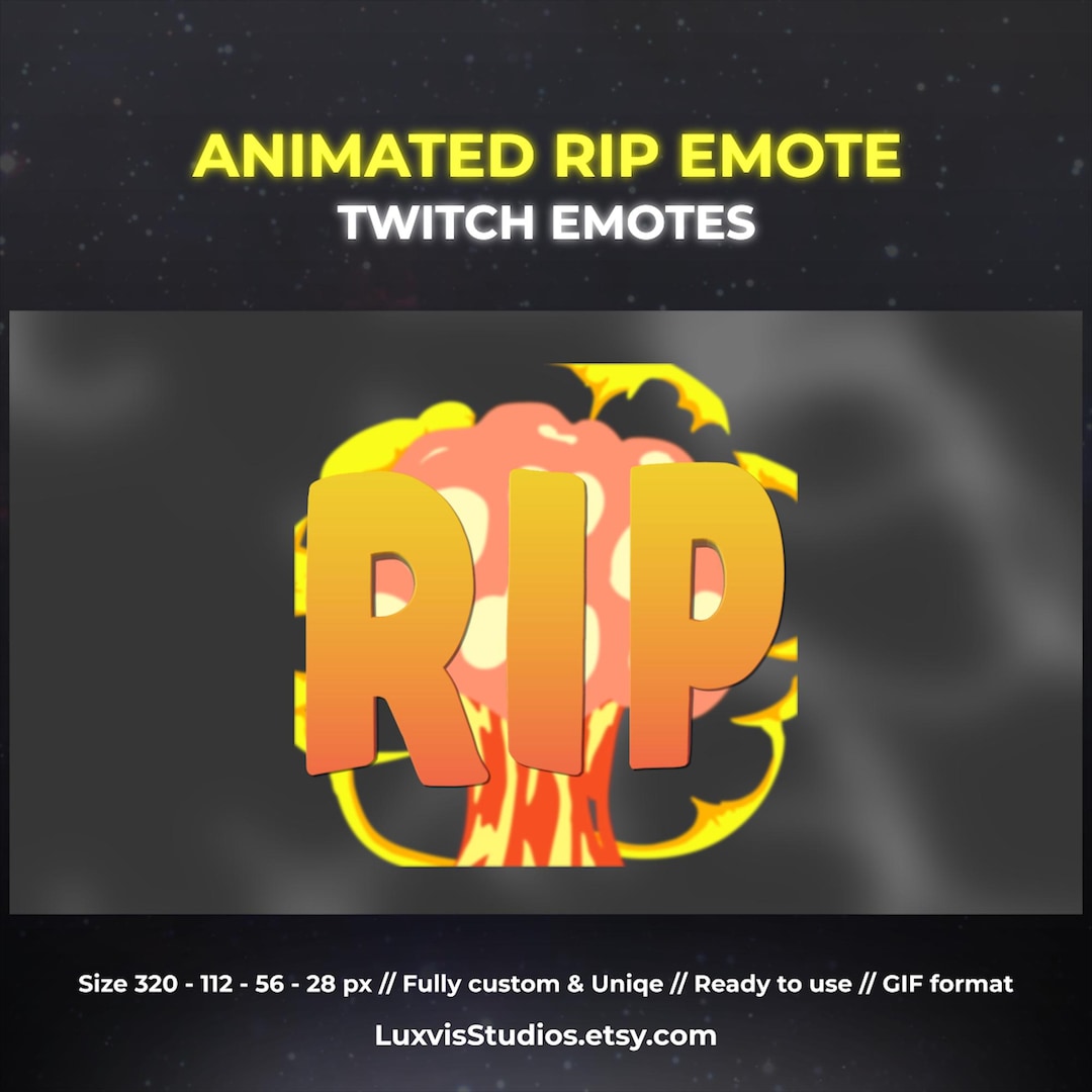 RIP Text Emote | Twitch Emotes | Animated Emotes | Text 3D Emotes ...