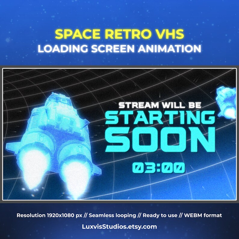 Overlays Stream Animated Retro Vhs Style Pack, Animated Loading Screen ...