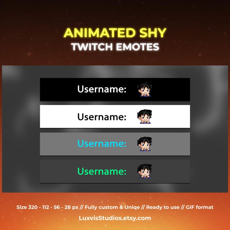 Animated Goku Emote | Goku Shy Emotes | Twitch Emotes | Animated Emotes ...