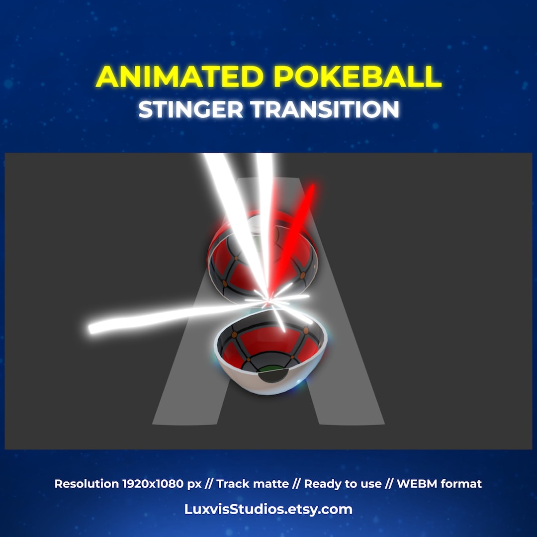 Pokeball Stinger Transition | Stream Transition | Animated Stream ...