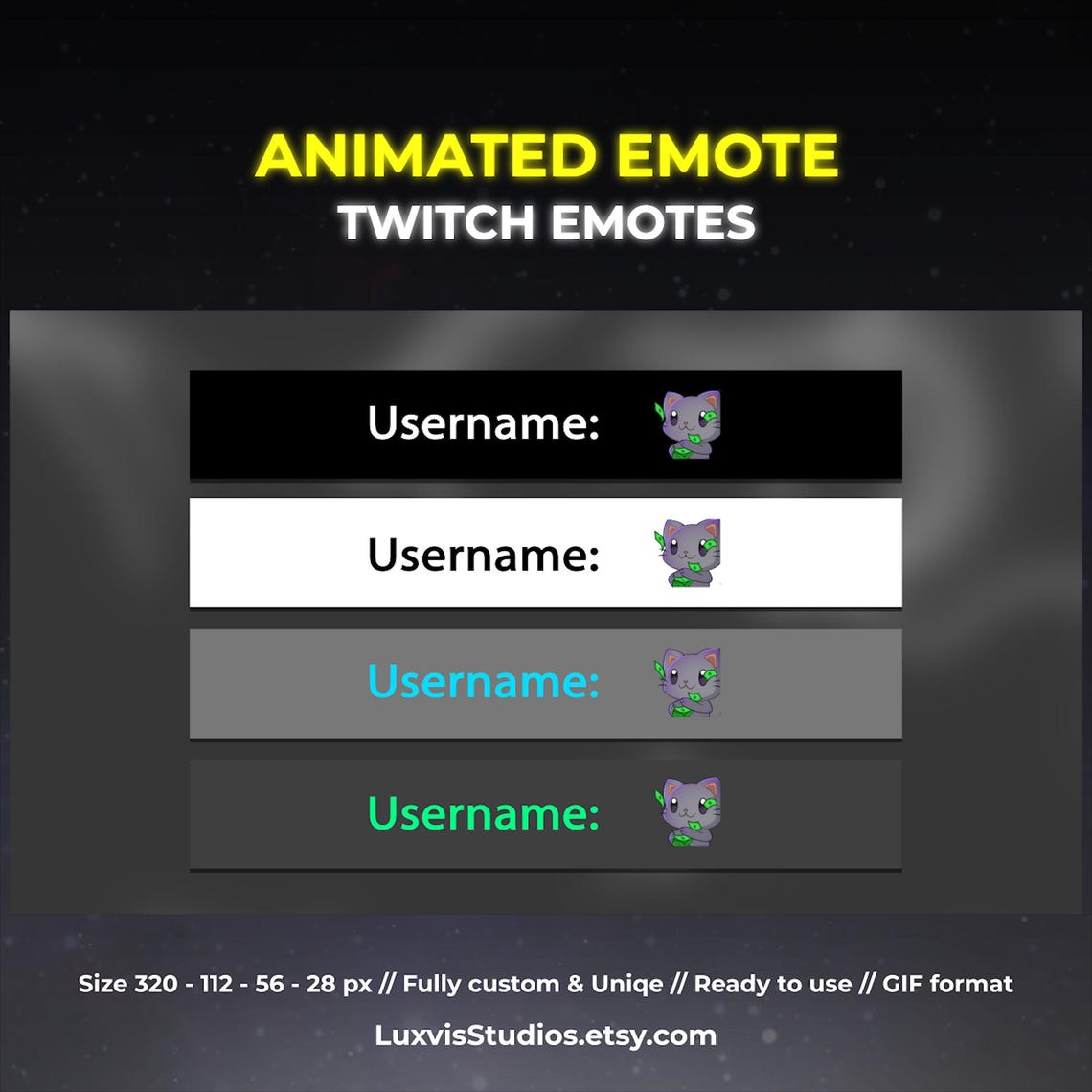 Animated Cat Donation Emote: for Twitch/kick/discord - Etsy