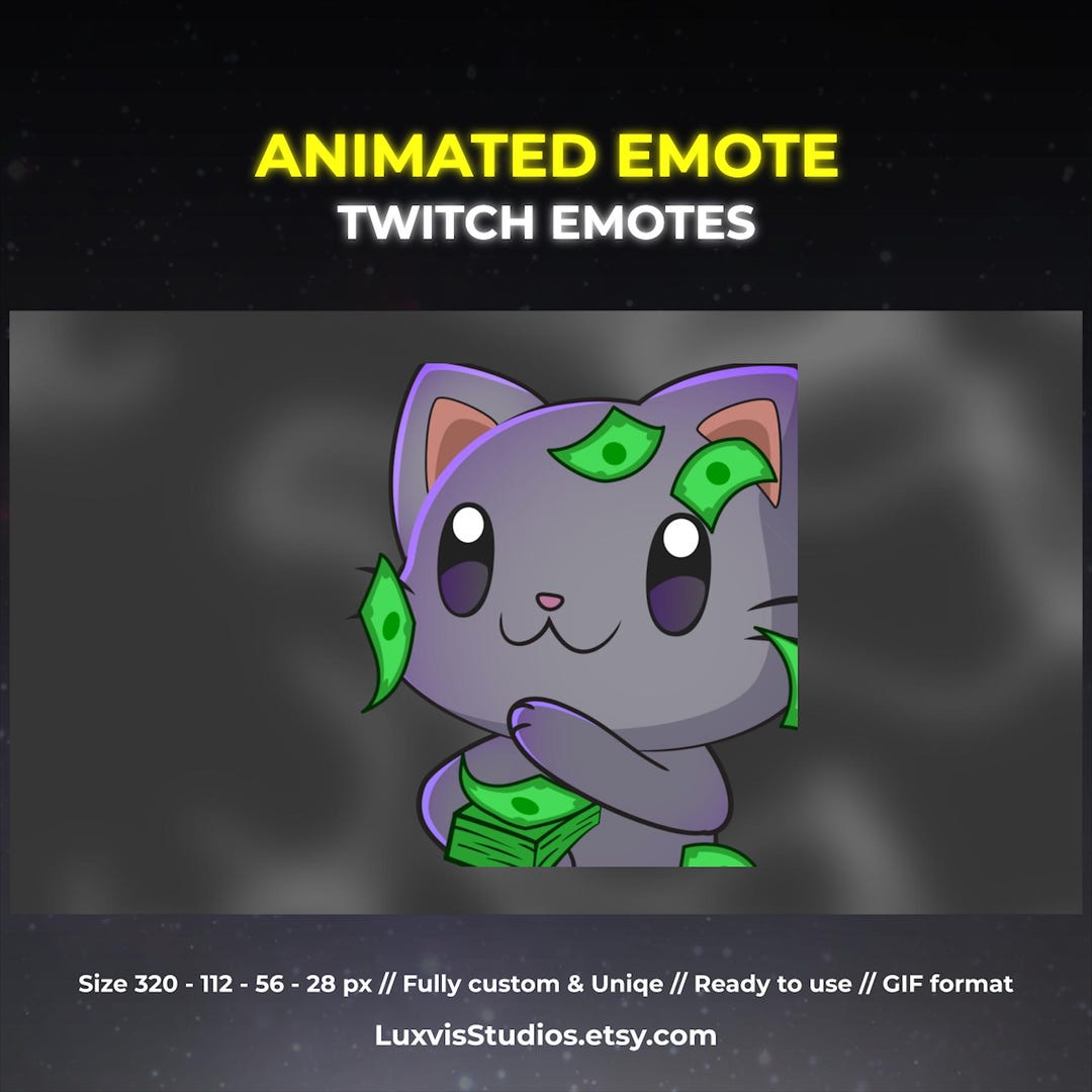 Animated Cat Donation Emote: for Twitch/kick/discord - Etsy