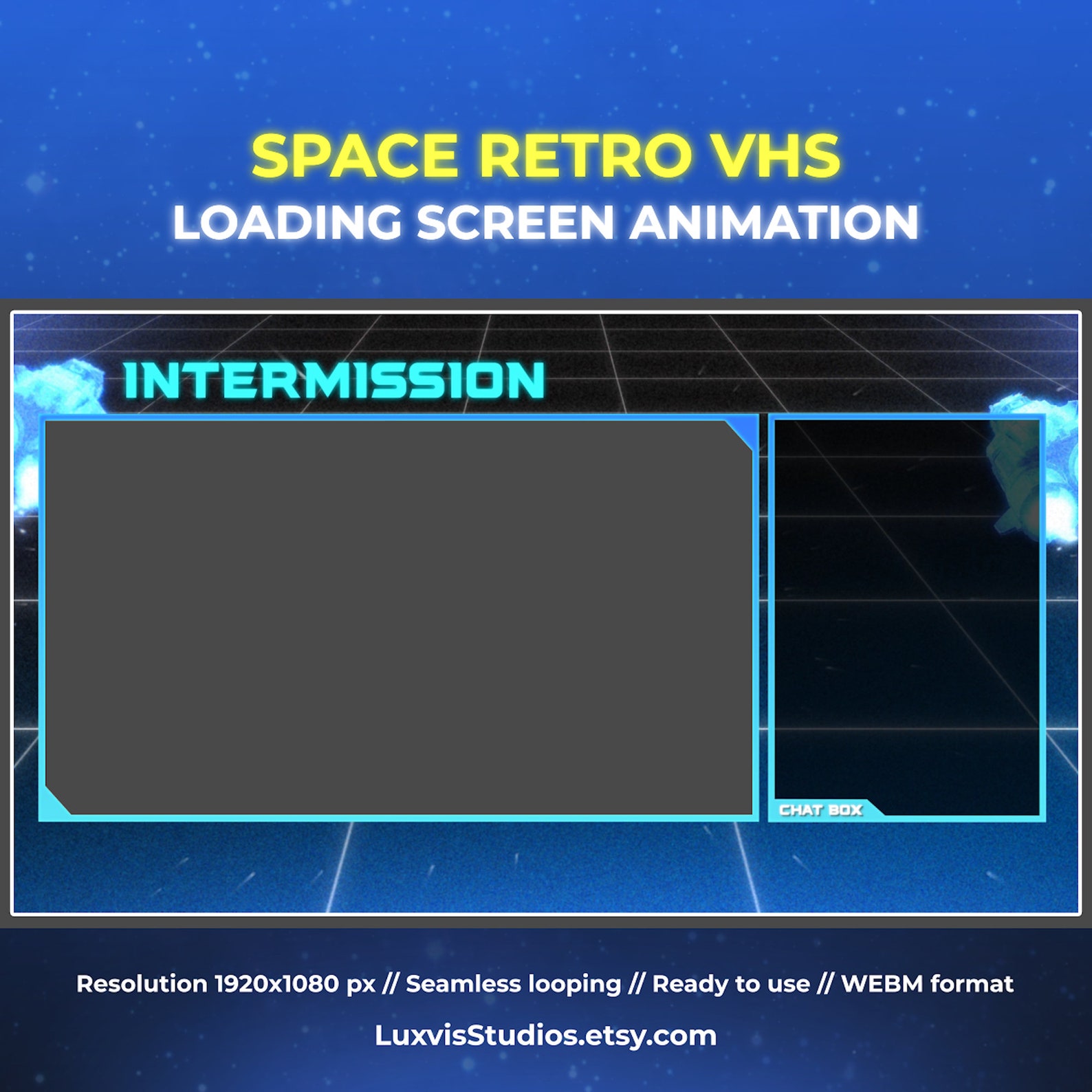 Overlays Stream Animated Retro Vhs Style Pack, Animated Loading Screen ...