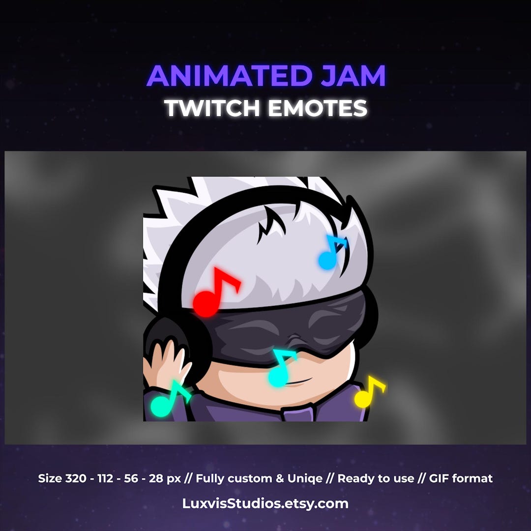 Gojo Jam Animated Twitch Emote: Jujutsu Kaisen Stream Animation - Etsy