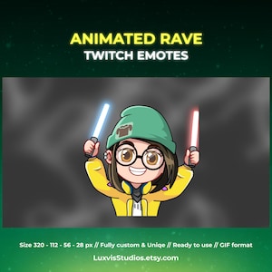 Animated Rave Emote: Light Stick Twitch Stream (digital Download) - Etsy