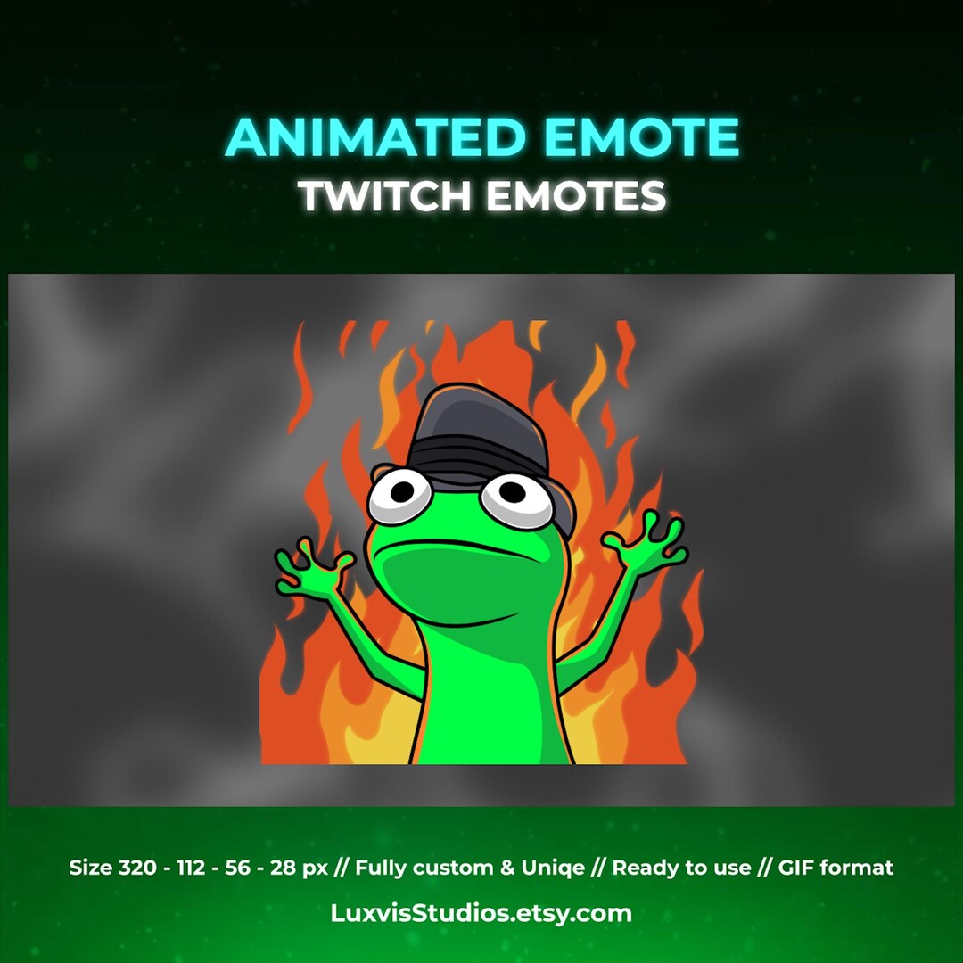 Animated Lizard Fire Twitch Emote: Streaming Animation - Etsy
