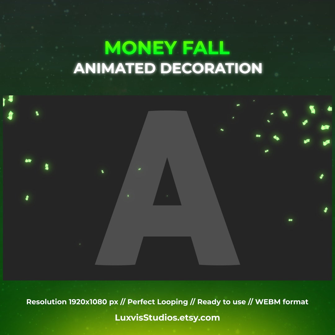 Money Decoration | Money Dono Animated Stream Decorations | Looping ...