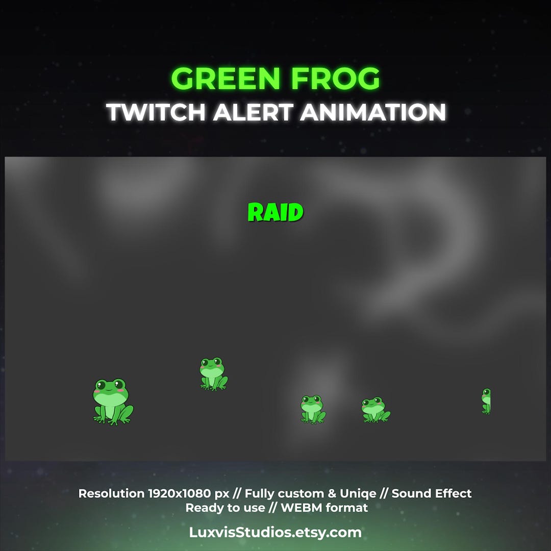Raid Frog Twitch Alert: Animated Stream Decoration - Etsy