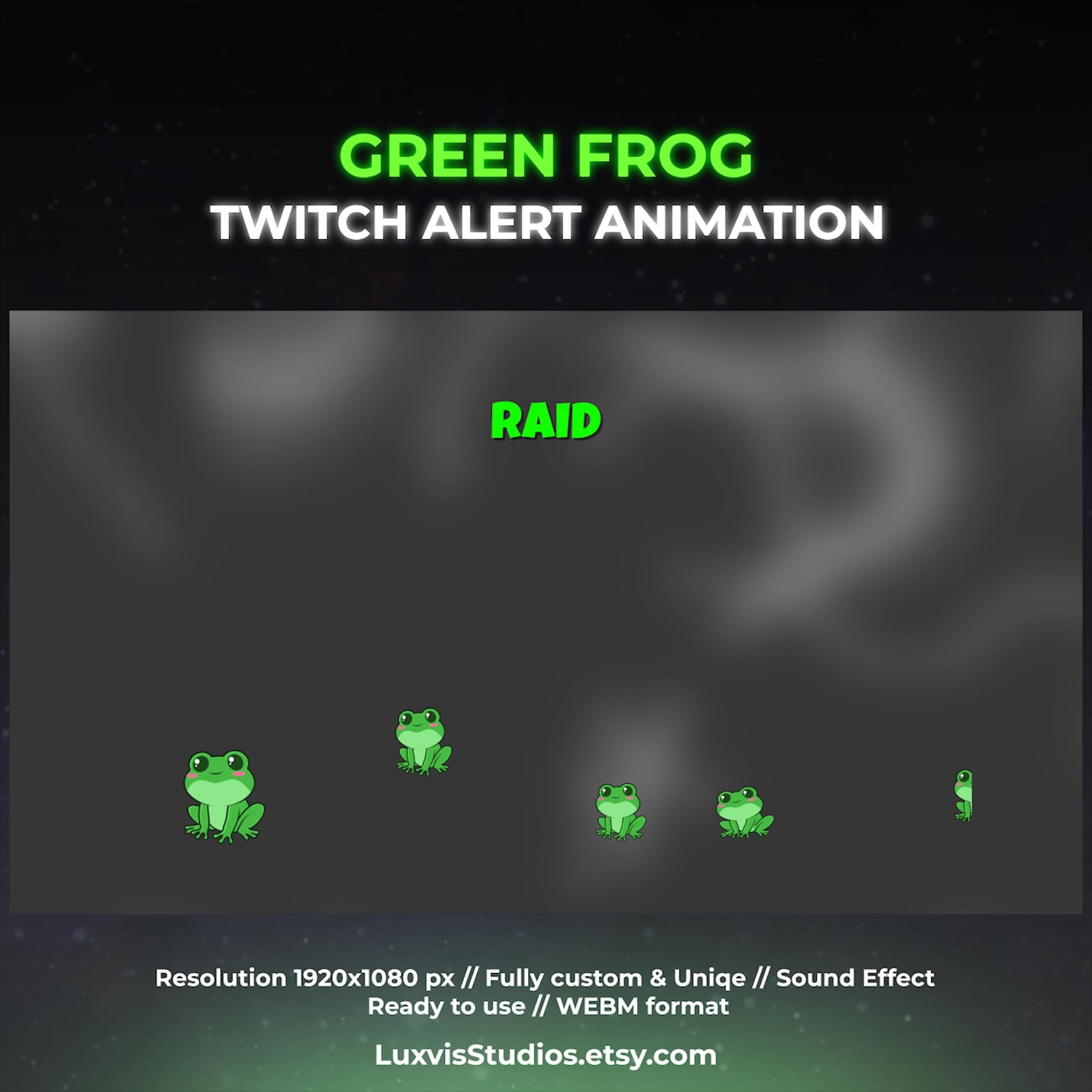 Raid Frog Twitch Alert: Animated Stream Decoration - Etsy