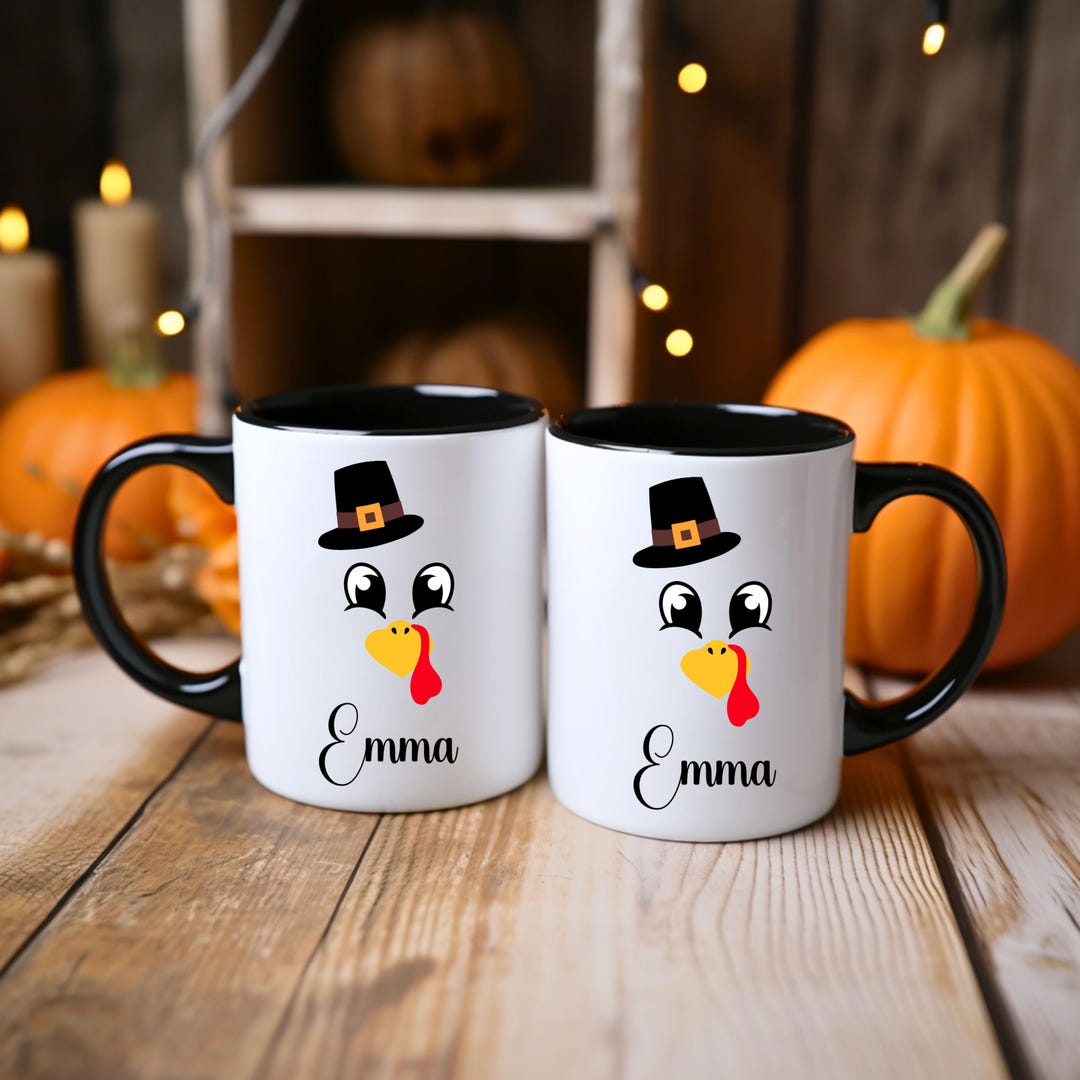 Funny Thanksgiving Coffee Mug, Personalized Mugs, Fall Turkey Mug ...