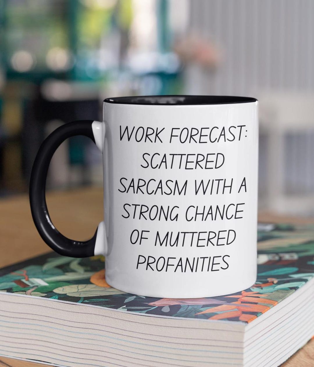 Funny Work Mug, Co Worker Mug, Work Bestie Mug, Work Forecast Mug ...