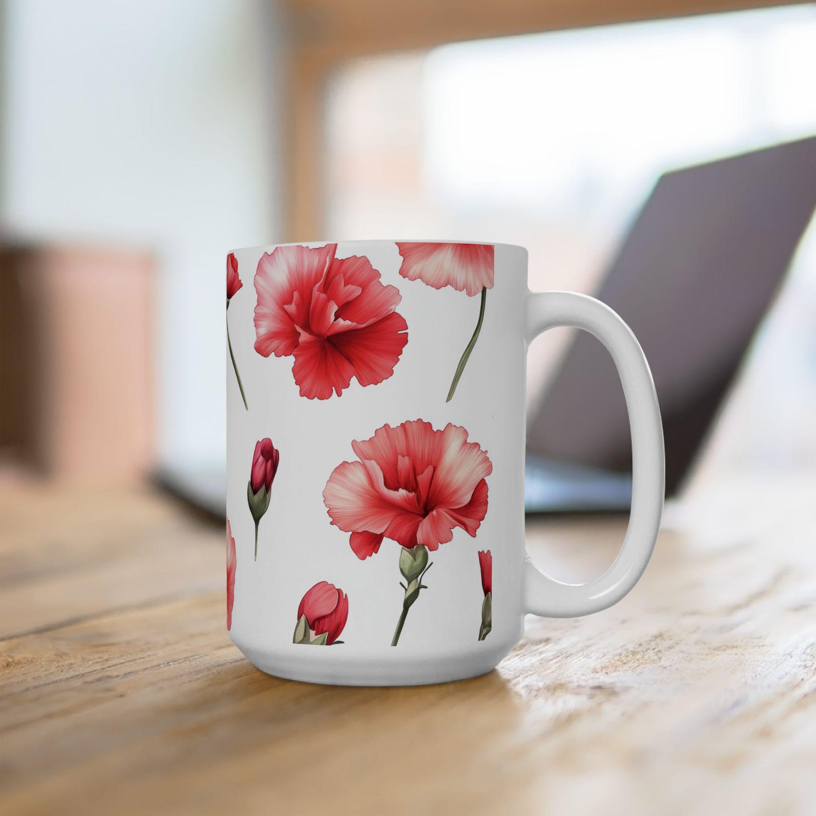 Watercolor Flowers Mug, Floral Coffee Mug, Botanical Mug, Artistic ...