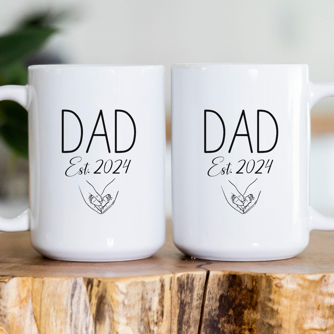 Dad to Be Mug, Pregnancy Announcement, Est Daddy Mug, Baby Shower Gifts ...