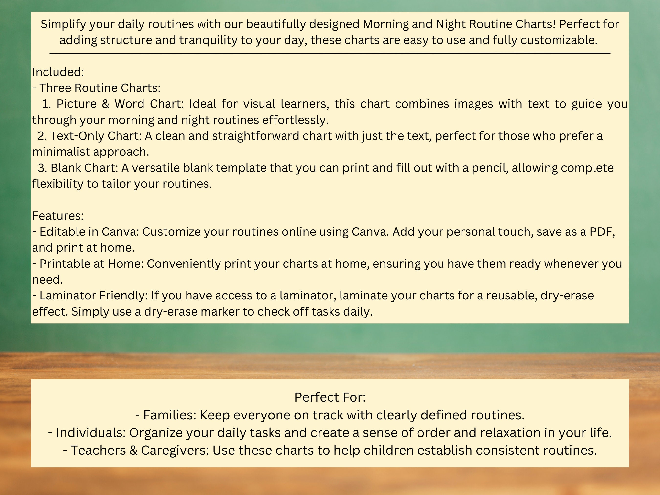 Boys Daily Routine Charts for Kids | Editable Customizable Canva | Pink ...