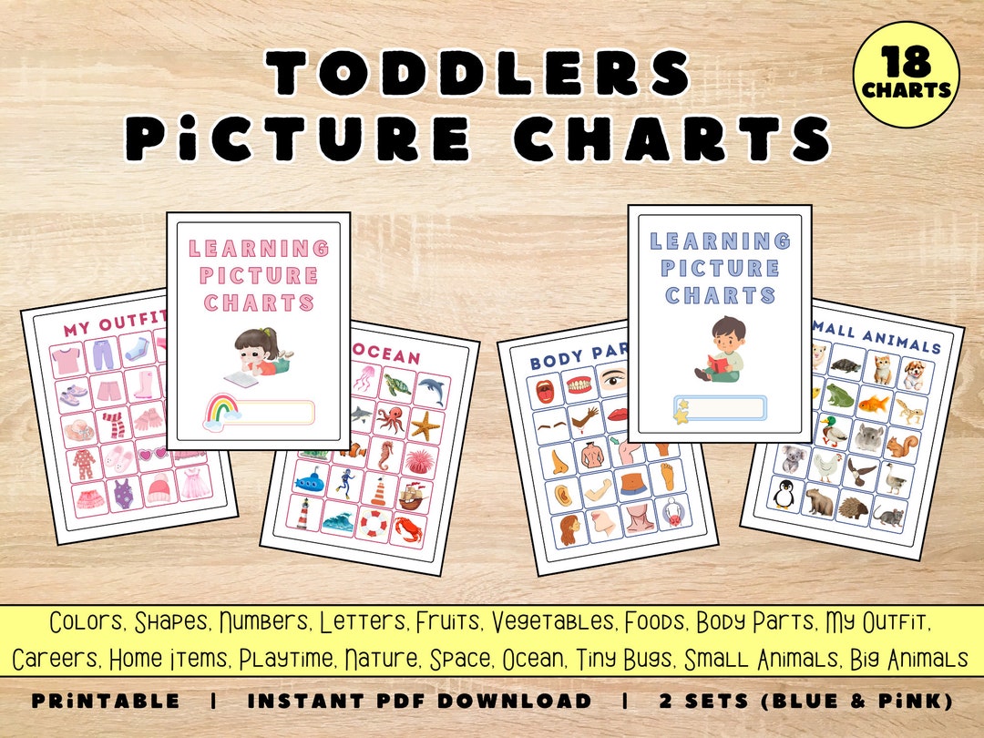 Kids Interactive Learning Posters Charts | Shapes & Colors Educational ...