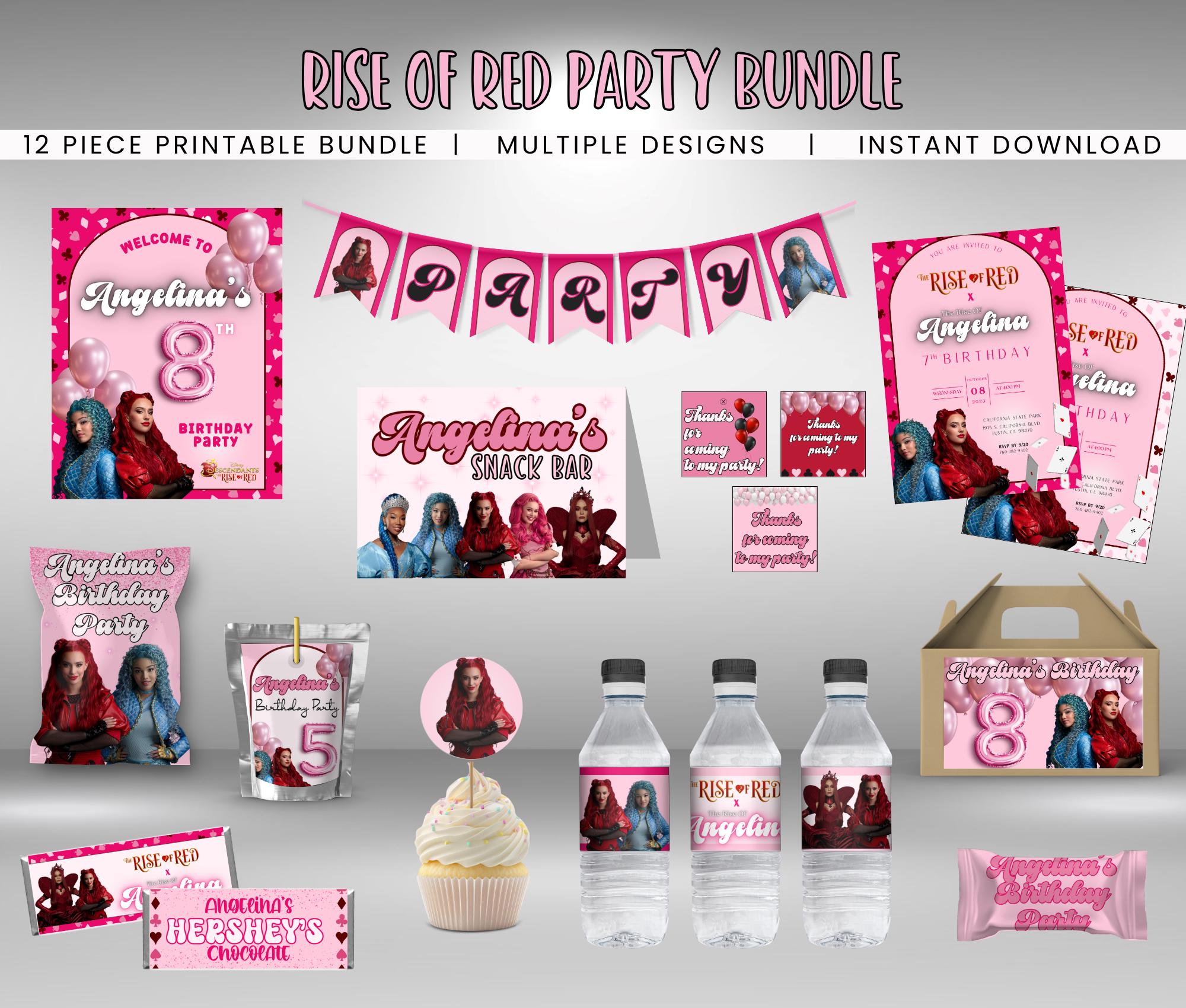 The Descendants the Rise of Red Birthday Party Printable Customizable ...