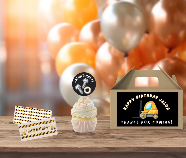 Kids Construction Worker Birthday Party Printable Bundle | 12 Piece ...