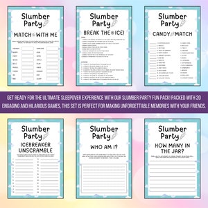 Kids Slumber Party Games | Summer Sleepover Activities | Instant ...