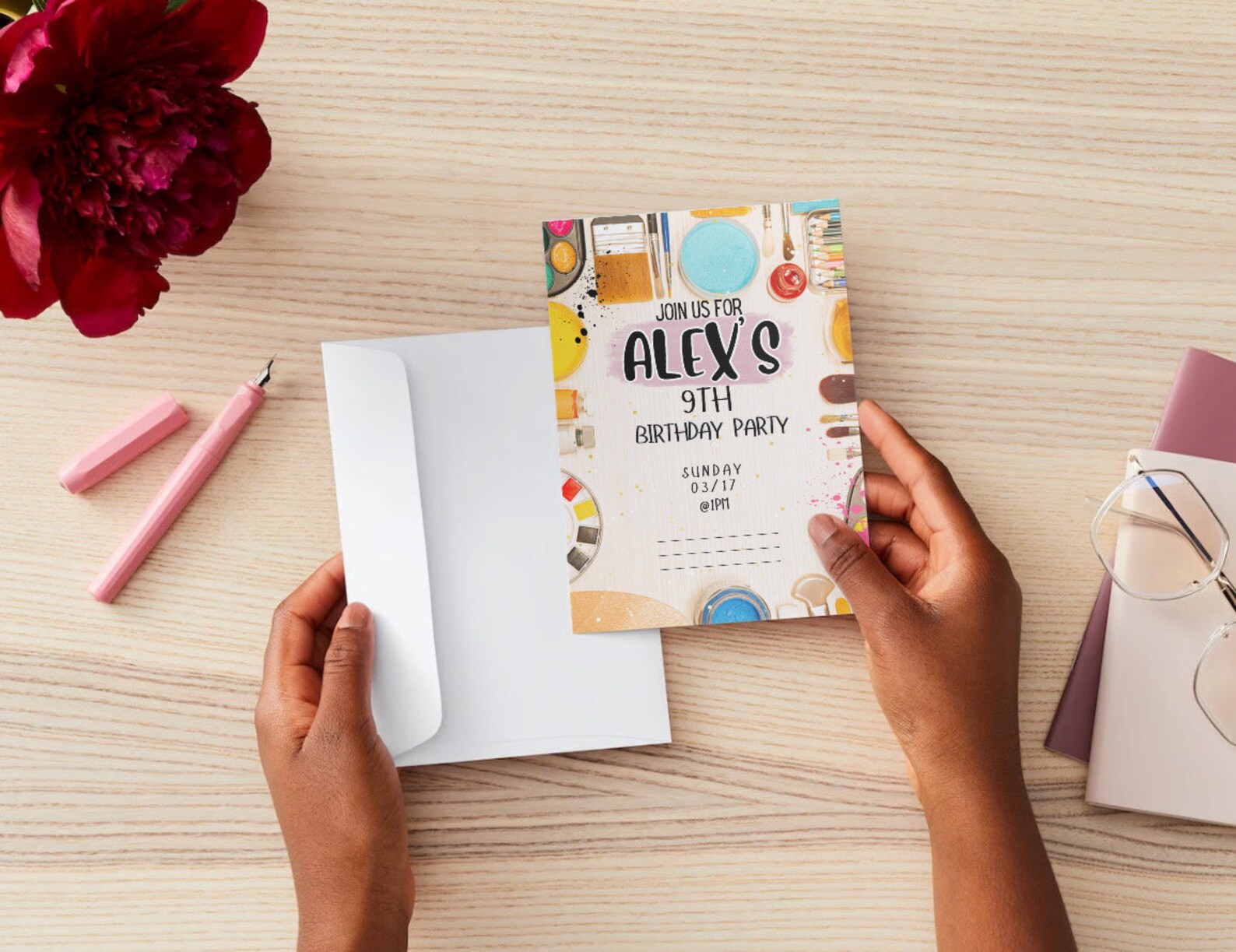 Kids Birthday Party Invitation | Canva Editable & Printable | Artistic ...