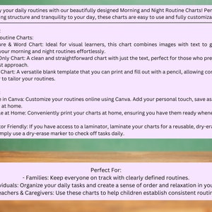 Girls Daily Routine Charts for Kids | Editable Customizable Canva ...