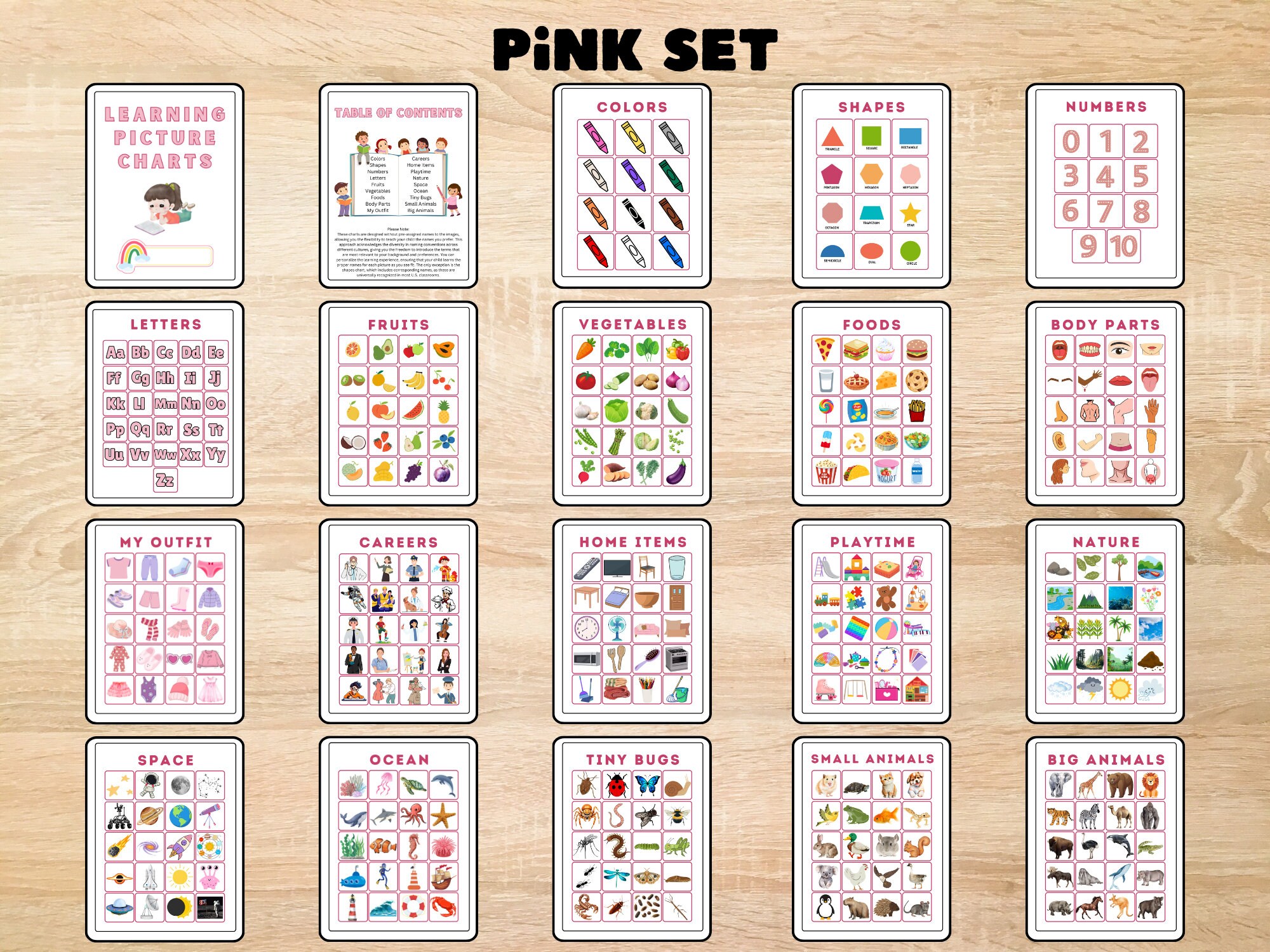 Kids Interactive Learning Posters Charts | Shapes & Colors Educational ...