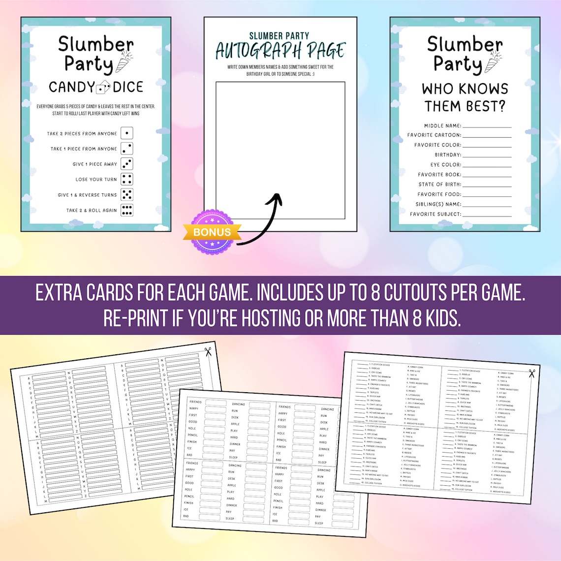 Kids Slumber Party Games | Summer Sleepover Activities | Instant ...