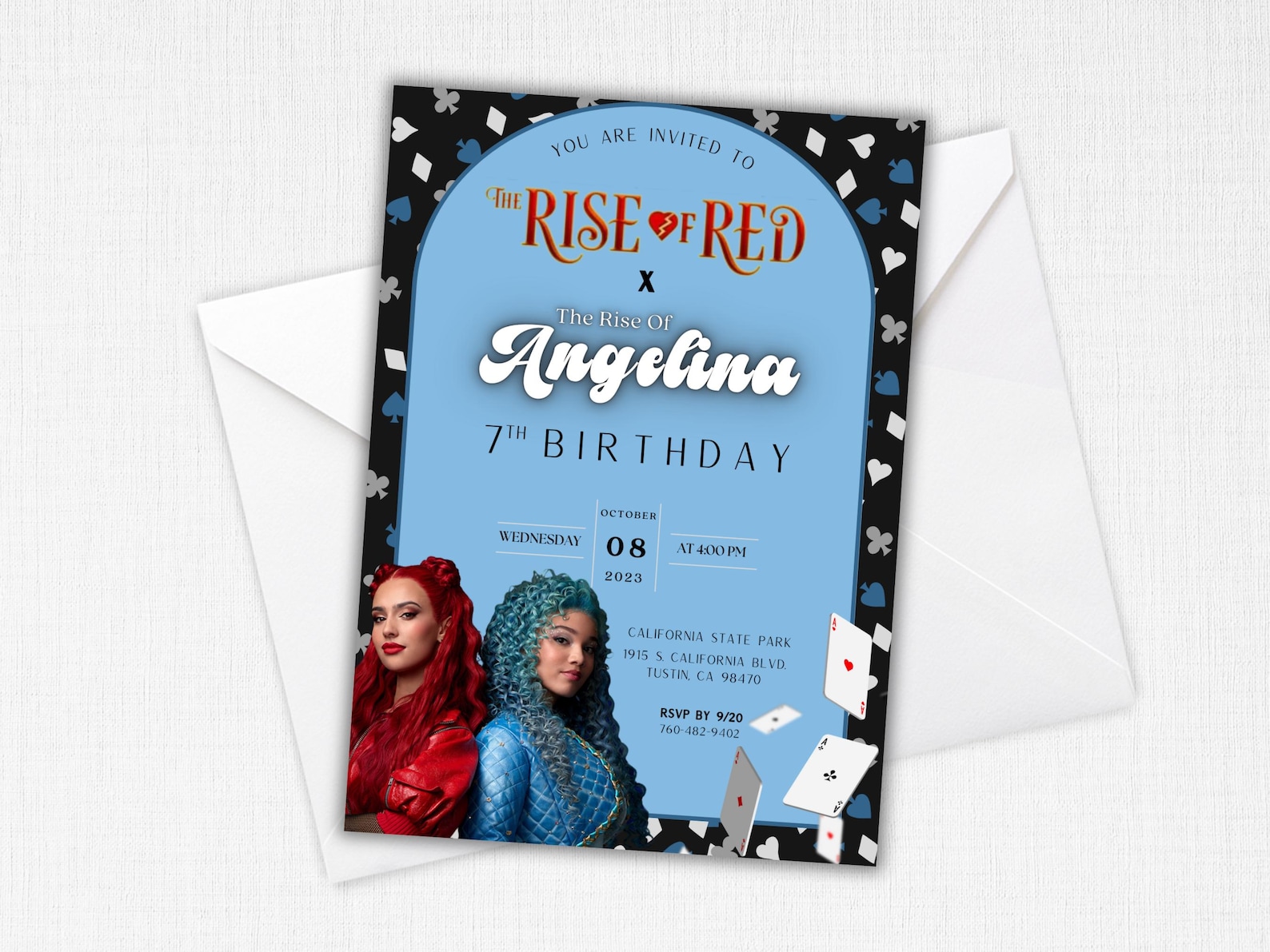 The Descendants the Rise of Red Birthday Party Printable Customizable ...