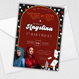 The Descendants the Rise of Red Birthday Party Printable Customizable ...