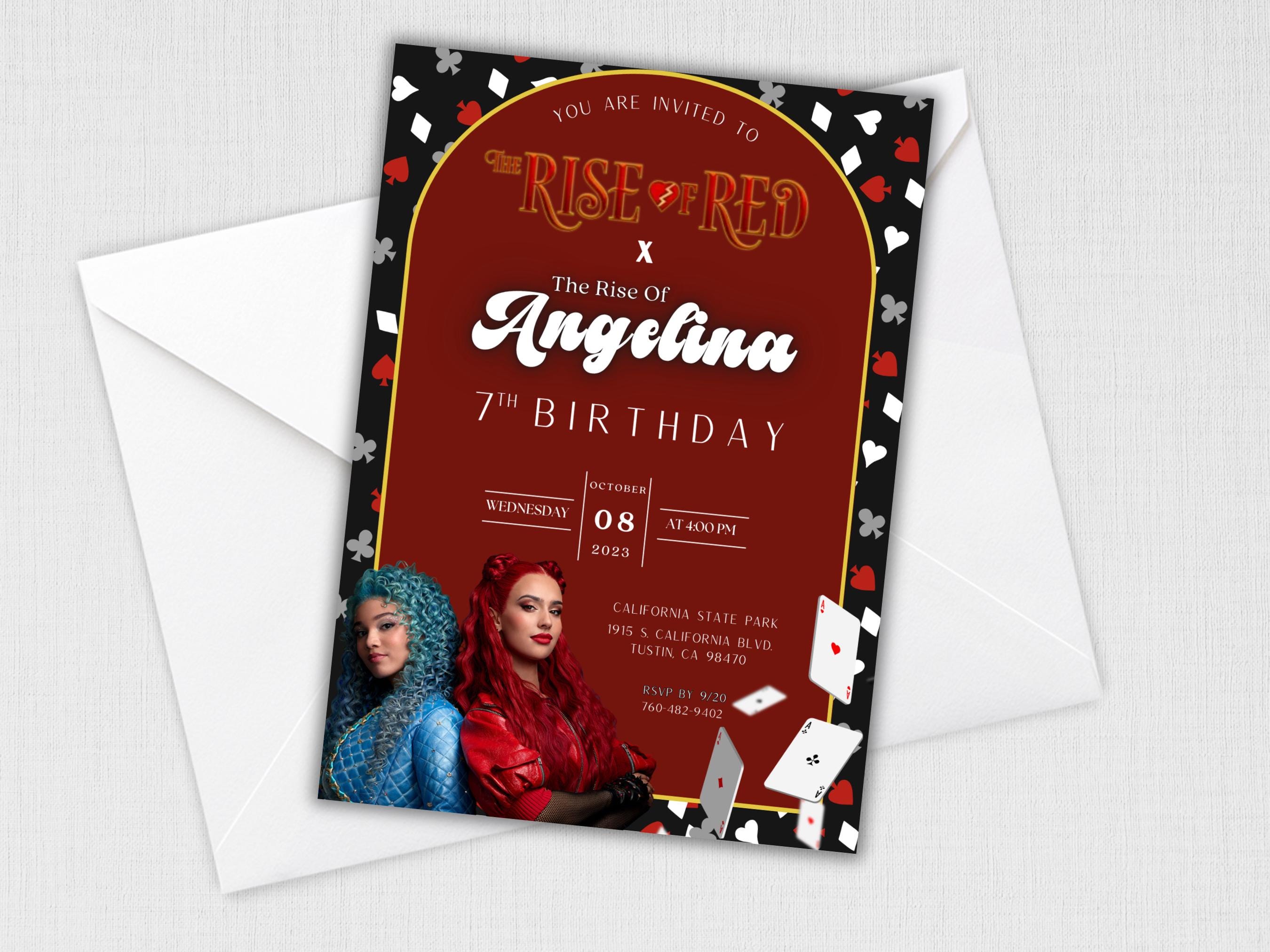 The Descendants the Rise of Red Birthday Party Printable Customizable ...