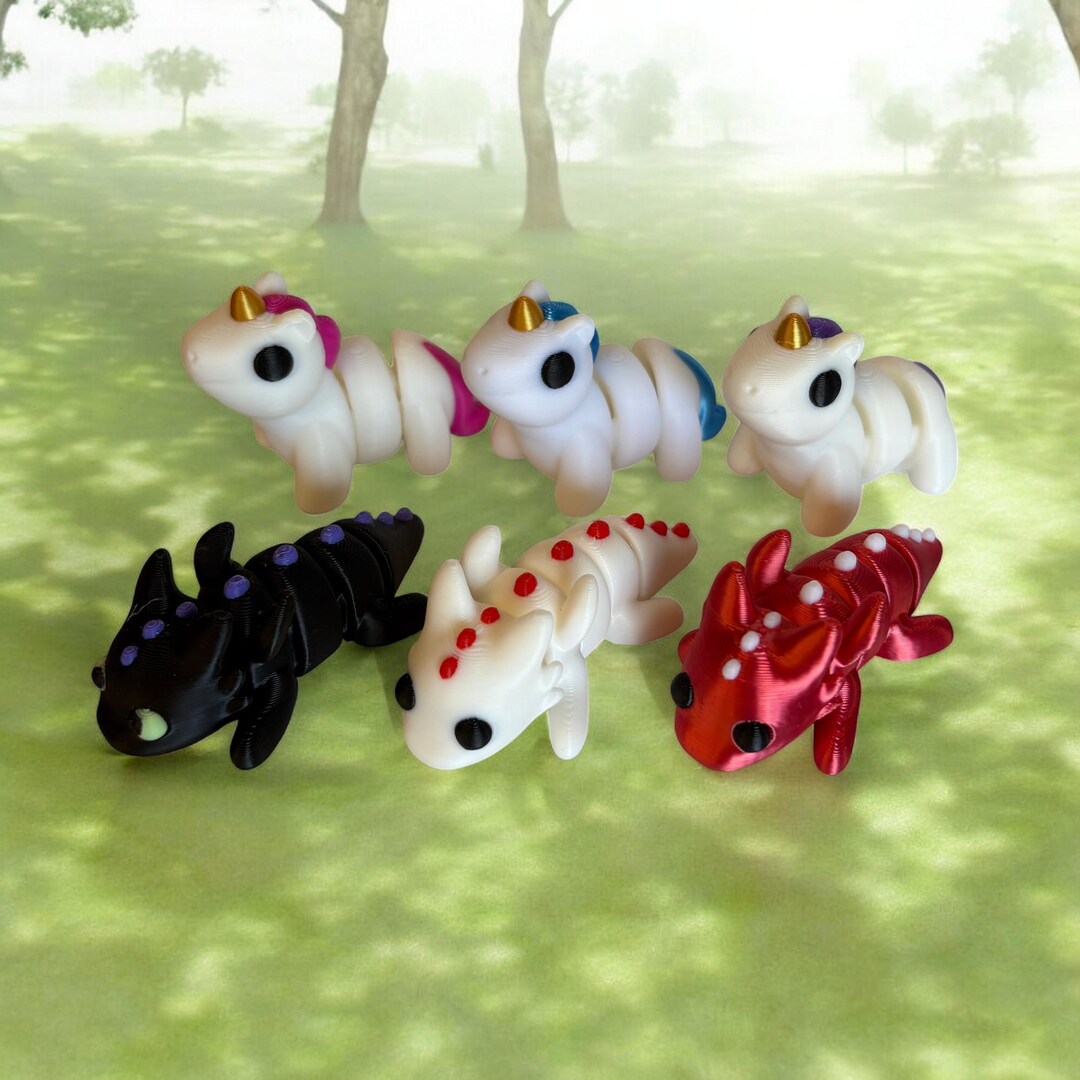 Baby Mythical Creatures | 3d Printed Articulated Fidget Friend Flexi ...