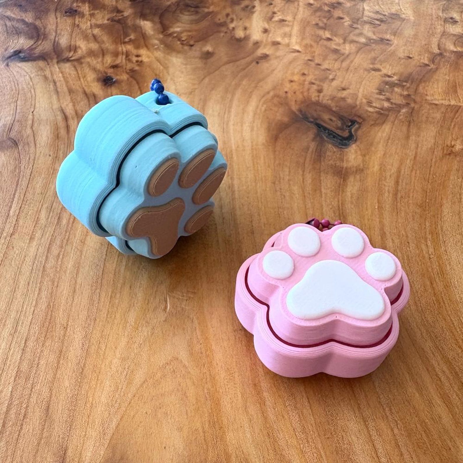 Cat/dog Paw Print Key Clicker Fidget Keychain | 3d Printed Sensory Toy ...