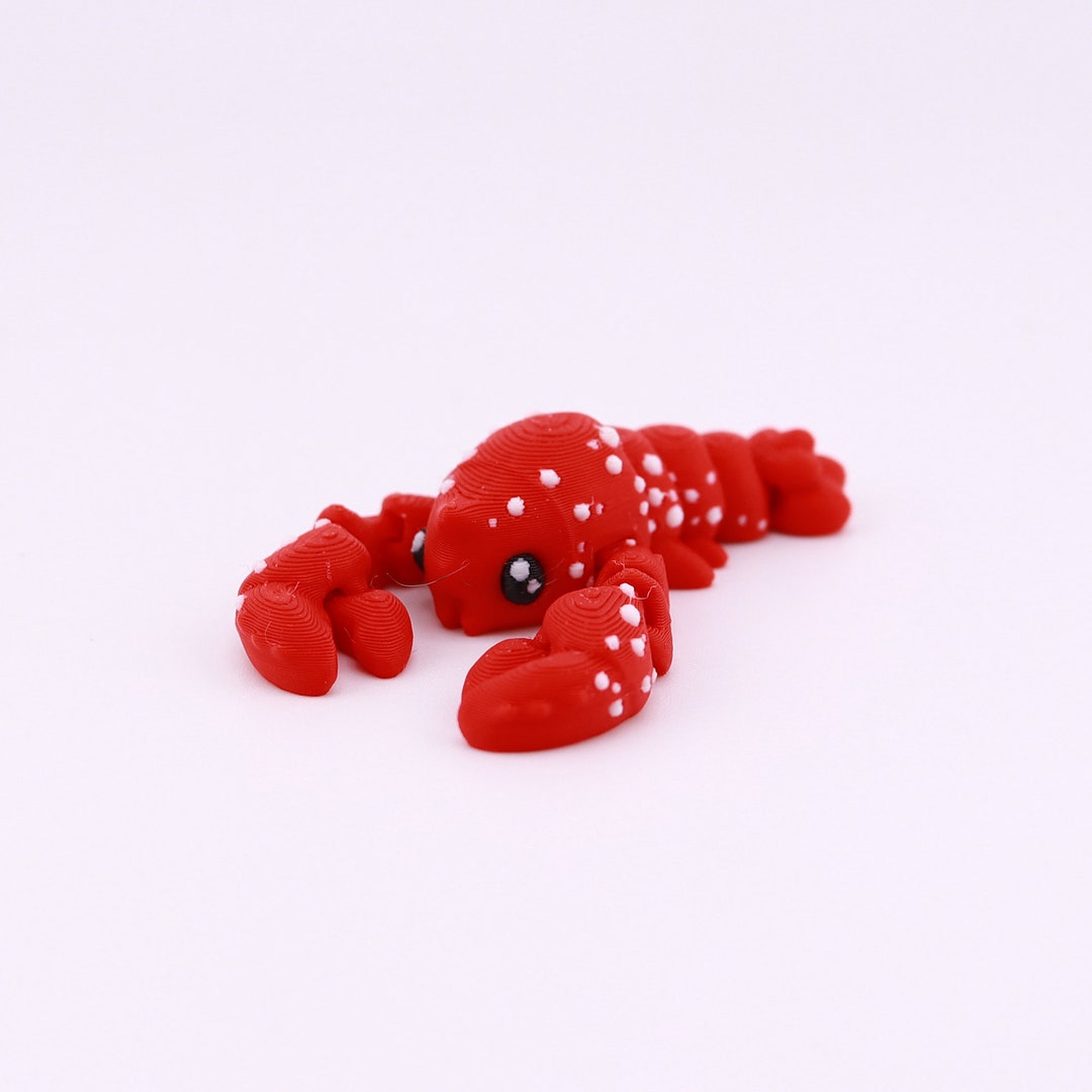 Baby Lobster 3d Printed Articulated Fidget Friend Flexi Animal Sensory ...