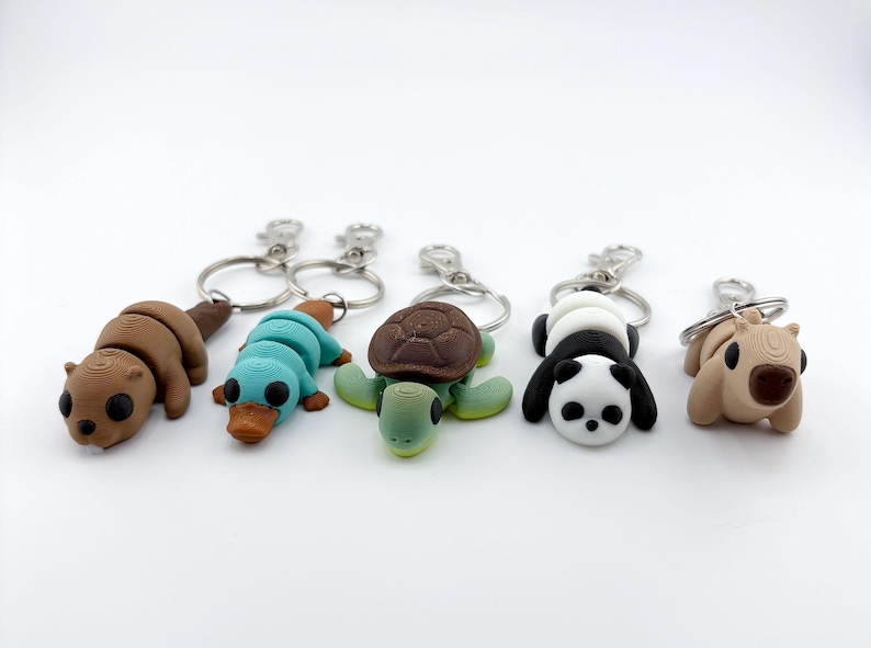 Baby Flexi Animal Keychain Set 2 | 3D Printed Articulated Fidget Toy ...