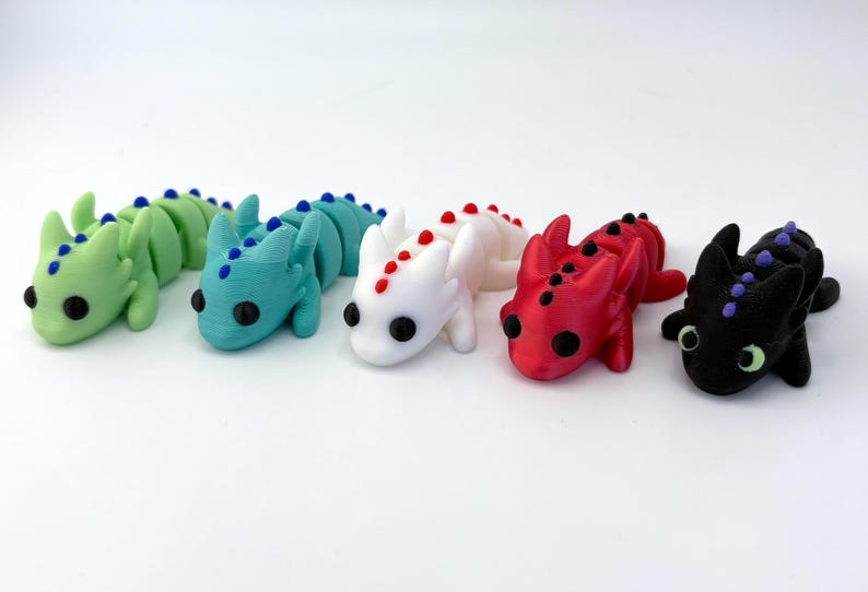 Baby Mythical Creatures 3D Printed Fidget Toys | Articulated Flexis ...