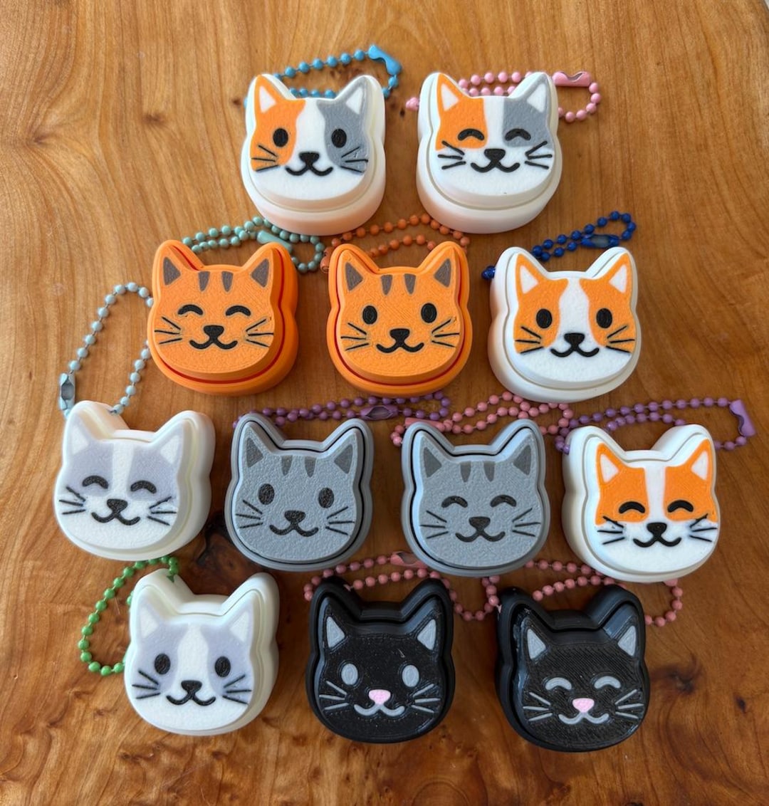 Cat Key Clicker Fidget Keychain | 3d Printed Sensory Toy - Etsy
