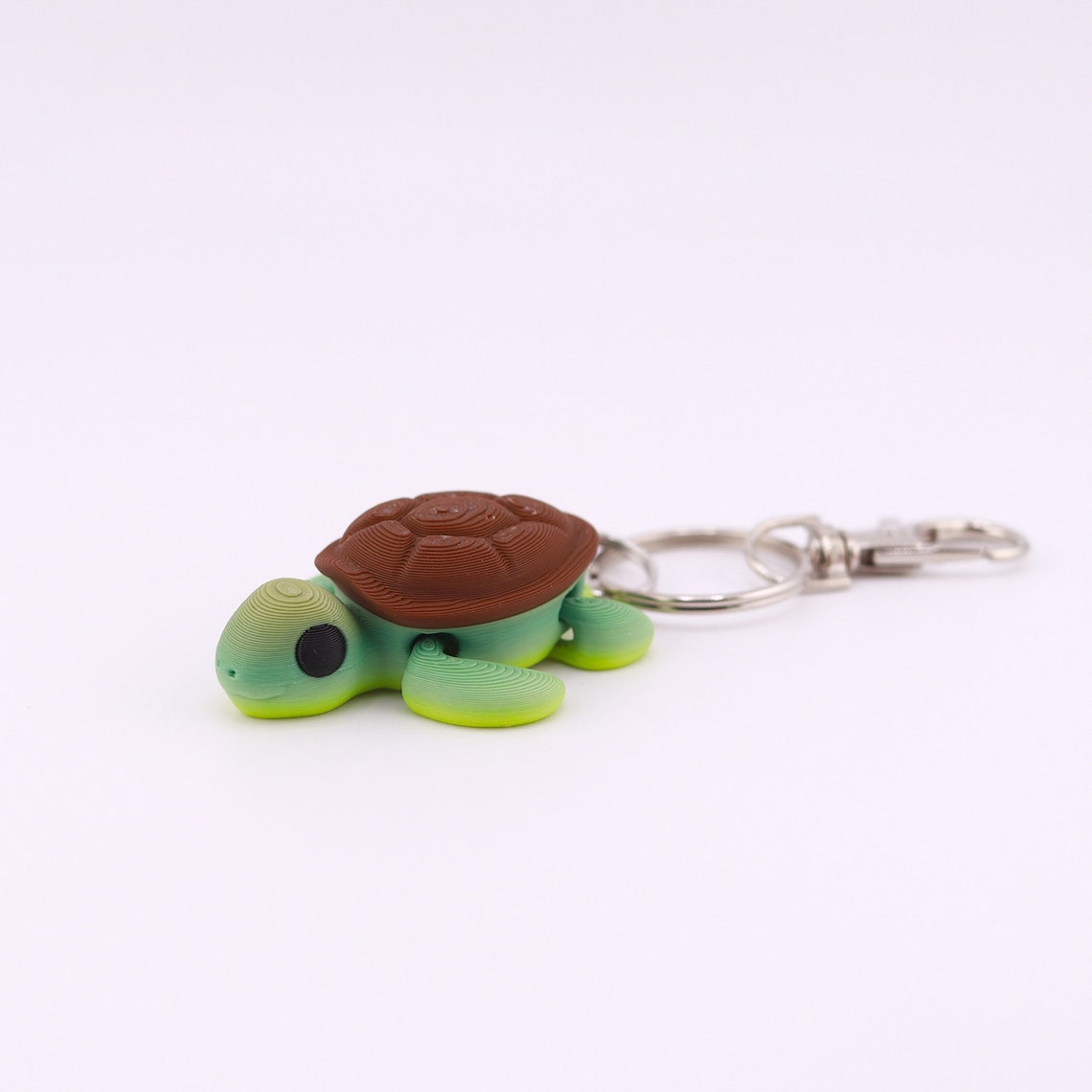 Baby Turtle Keychain 3d Printed Articulated Fidget Friend Flexi Animal ...