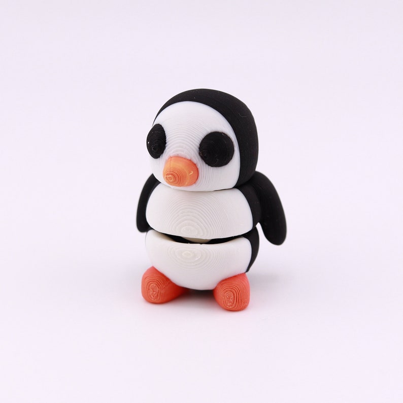 Baby Penguin 3d Printed Articulated Fidget Friend Flexi Animal Sensory ...