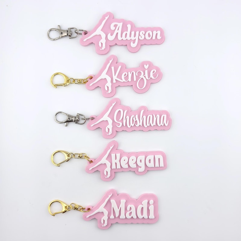 Gymnastics Girl Keychain - Etsy