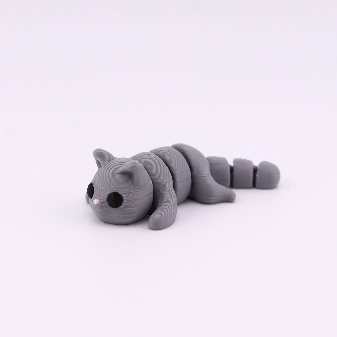 Baby Cat 3d Printed Articulated Fidget Friend Flexi Animal Sensory Toy ...