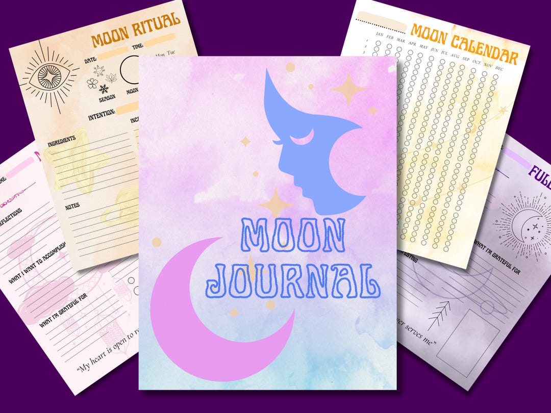 Moon Phase Planner | Witch Grimoire Pages | Full Moon Ritual | Book of ...