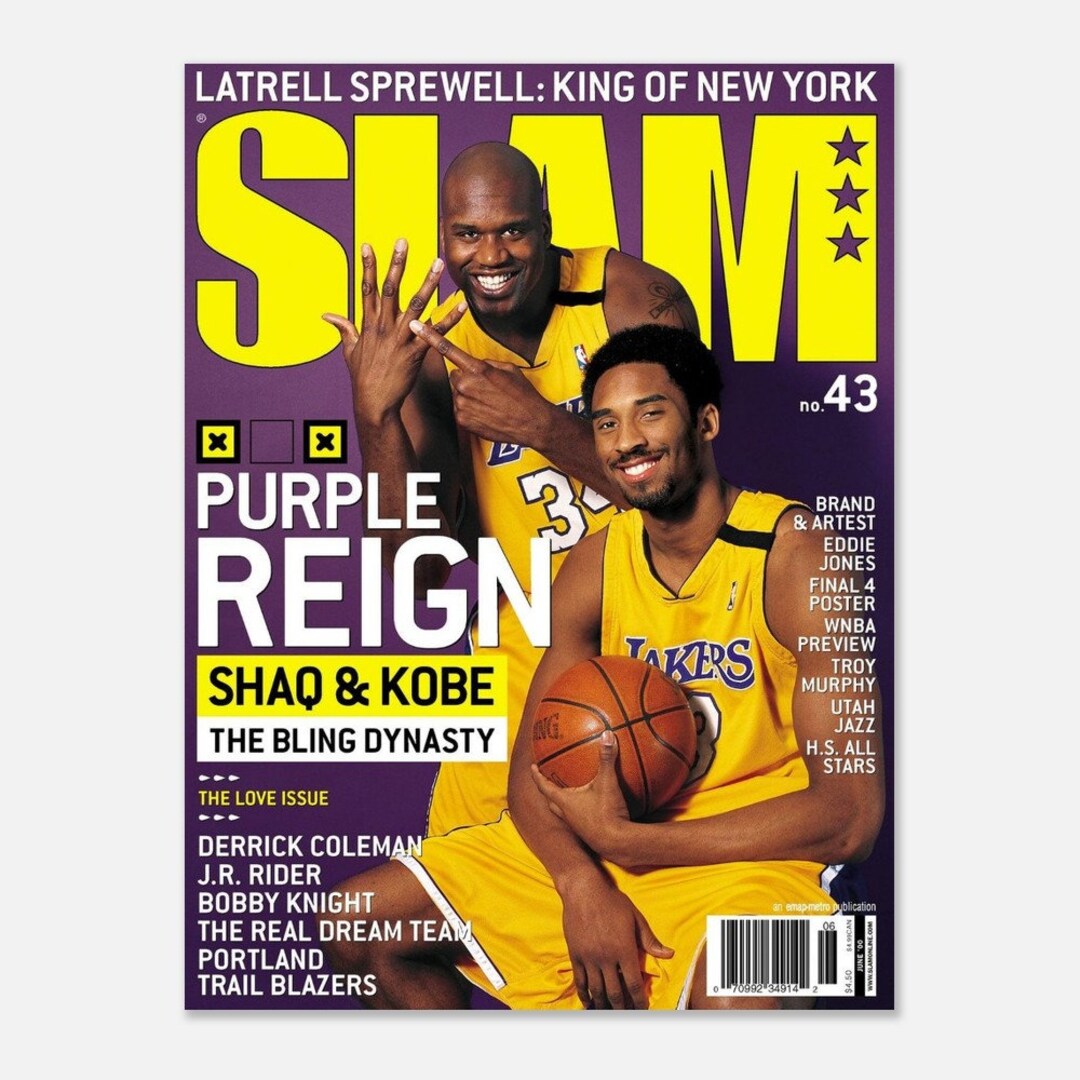 SLAM Kobe and Shaq Poster for Room - Etsy