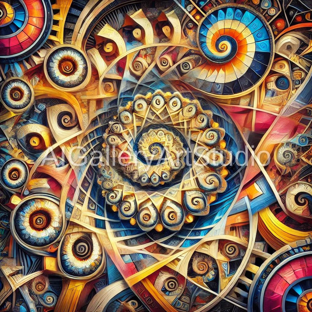 Vibrant Fractal and Golden Ratio Art Collection Set of 5 Unique Digital ...