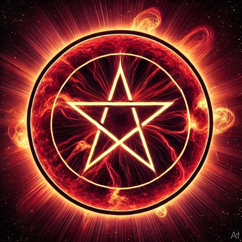 Mystical Cosmic Pentagram Art - High-resolution Digital Download ...