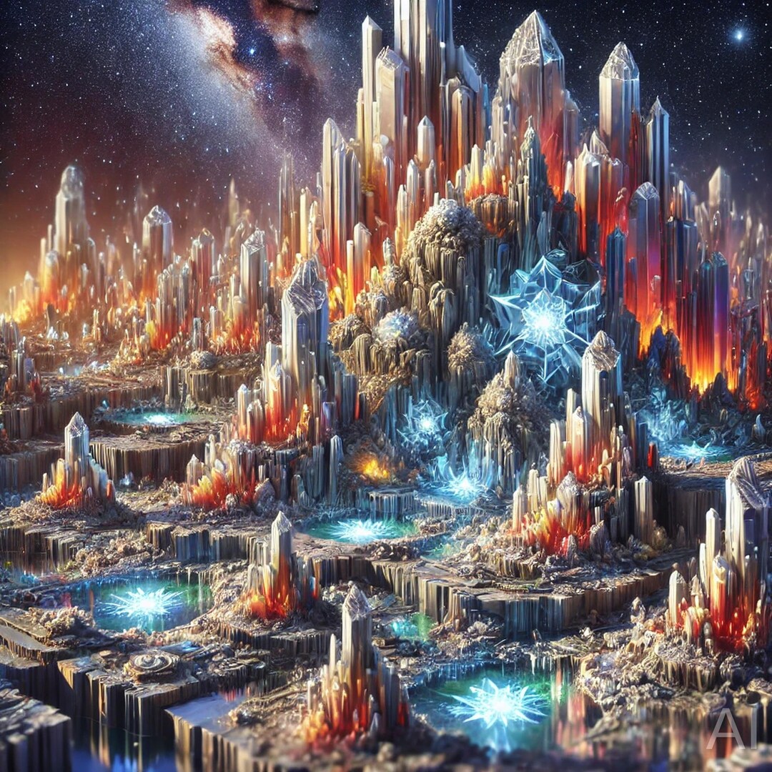 Crystal Fantasy Art - Golden Ratio Fractal Designs - 5 Digital Download ...