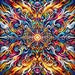 Psychedelic Mandala Design Colorful Digital Download Kaleidoscopic Wall ...
