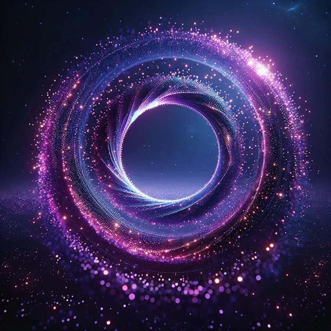 Torus Energy Art – Vibrant Toroidal Spiral Digital Download – Cosmic ...