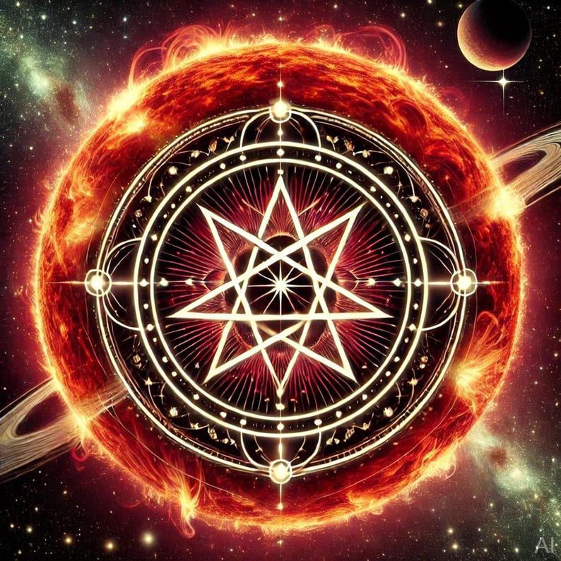 Mystical Cosmic Pentagram Art - High-resolution Digital Download ...