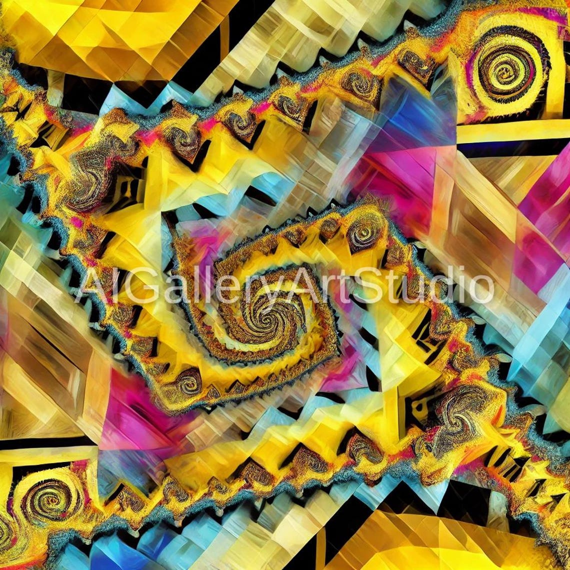 Vibrant Fractal and Golden Ratio Art Collection Set of 5 Unique Digital ...