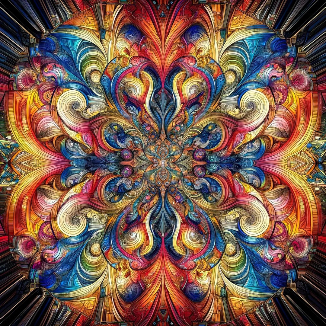 Cosmic and Vibrant Mandala Art Bundle – Surreal Explosion, Geometric ...